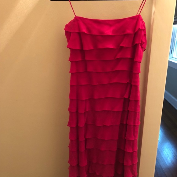 Tadashi Shoji | Dresses | Tadashi Hot Pink Ruffle Dress | Poshmark